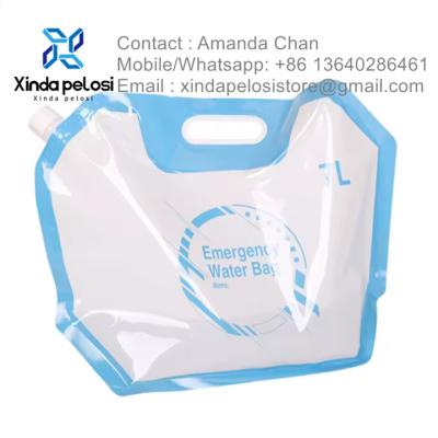 China Eco-friendly Collapsible Container Liquid Bag Wholesale Drinking Foldable Water Bag For Outdoor Camping for sale