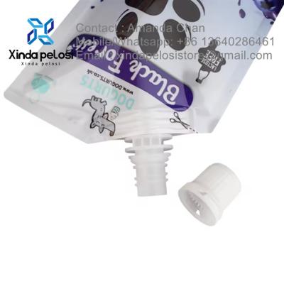 China Liquid Soap Packaging Bag Printed Plastic Laundry Detergent Stand Up Pouch Bags for sale