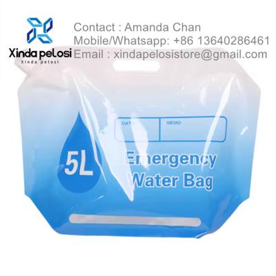 China Eco-friendly Collapsible Container Liquid Bag Wholesale Drinking Foldable Water Bag For Outdoor Camping for sale