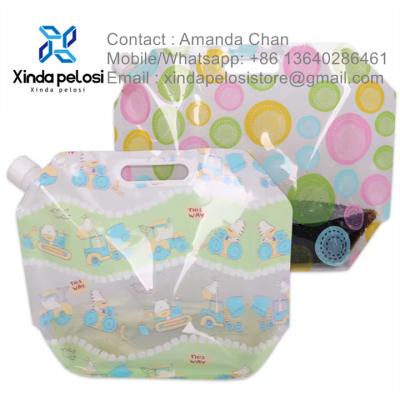 China Custom Stand Up Pouch Bag With Large Capacity Plastic Stand Up Pouches For Juice Packaging for sale