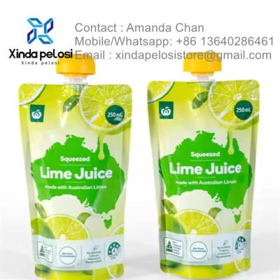 China Squeeze Energy Drink Food Spout Pouches,Biodegradable Stand Up Pouches for sale