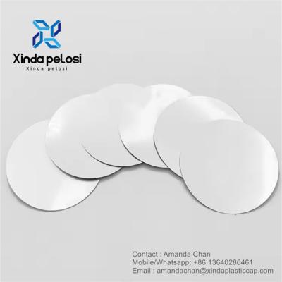 China Food Grade Foil Caps Induction Half Peel Seal Liner For Butter Jars Bottle for sale