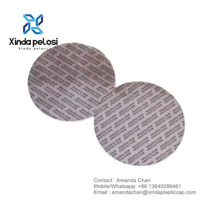 China Food Grade Foil Caps Induction Half Peel Seal Liner For Butter Jars Bottle for sale