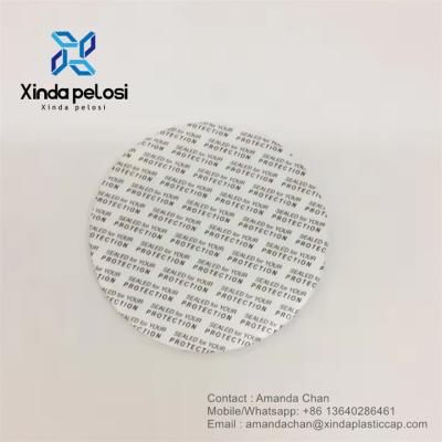 China Food Grade Foil Caps Induction Half Peel Seal Liner For Butter Jars Bottle for sale