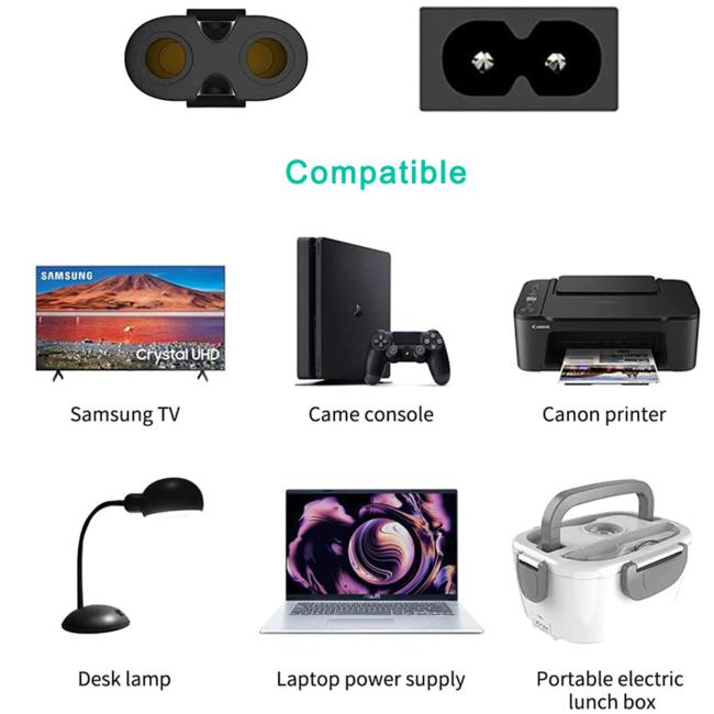Close-up of IEC C7 Connector