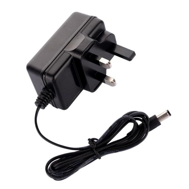 12V 1A UK plug to DC plug power supply