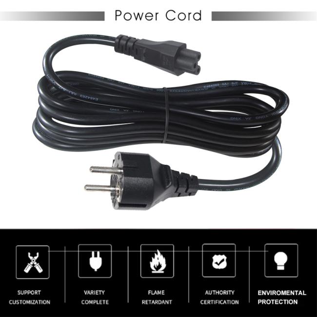 Power cord specifications label