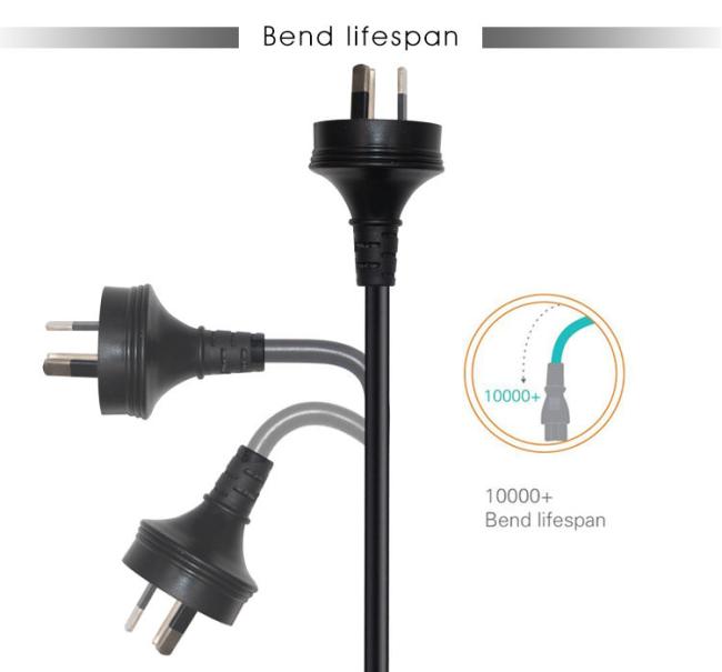 AU Plug to IEC C5 power cable close-up