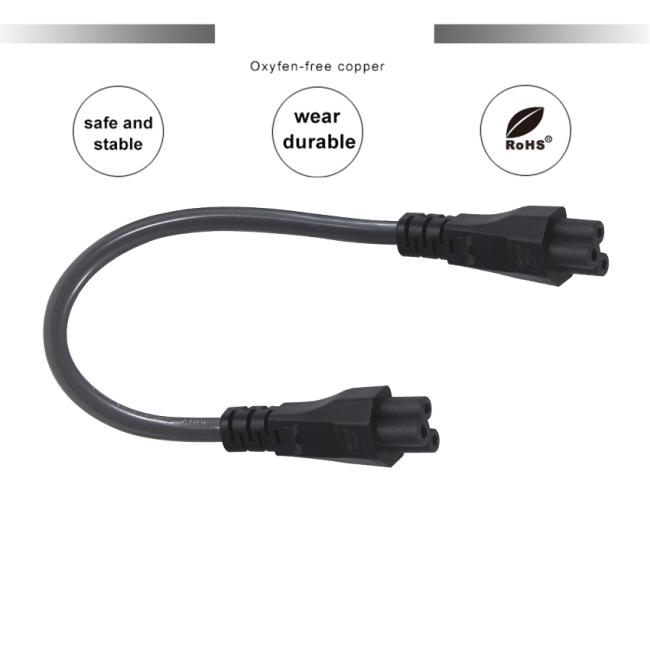 IEC C5 to C6 power cord close-up view