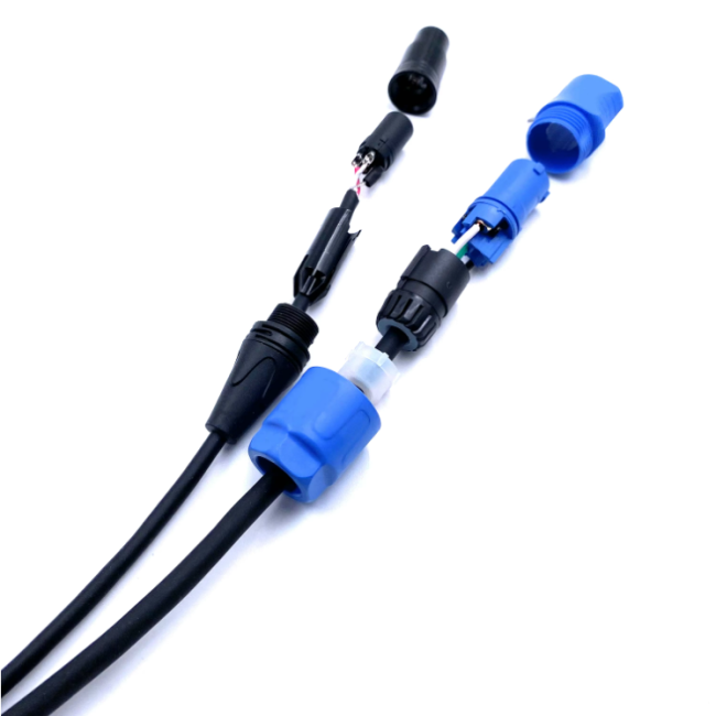 Powercon DMX Combo Cable technical diagram