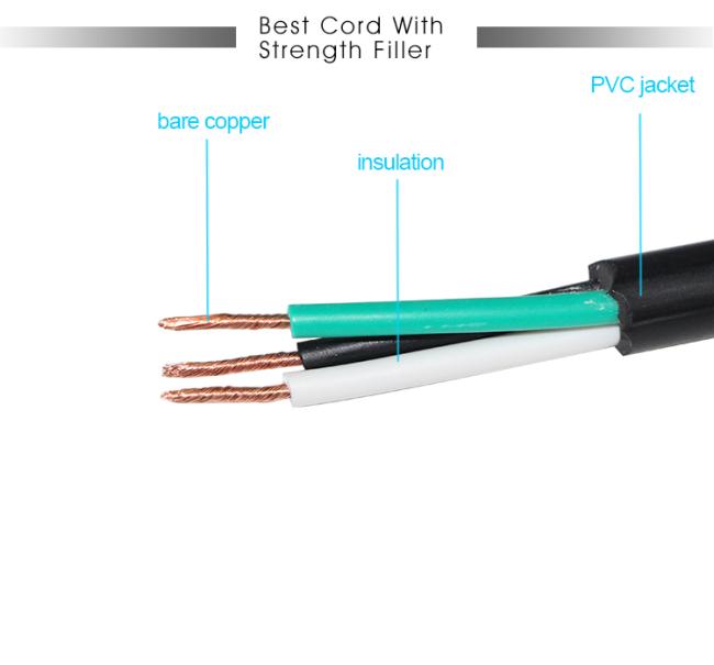 Ac Electric 110v American Plug 3 Pin Male to Female End Usa Extension Power Cable Cord Wire Nema 5-15p 5-15r power cord