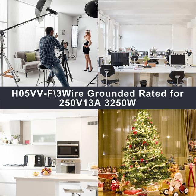 C14 to 2xC13 power cord connector detail