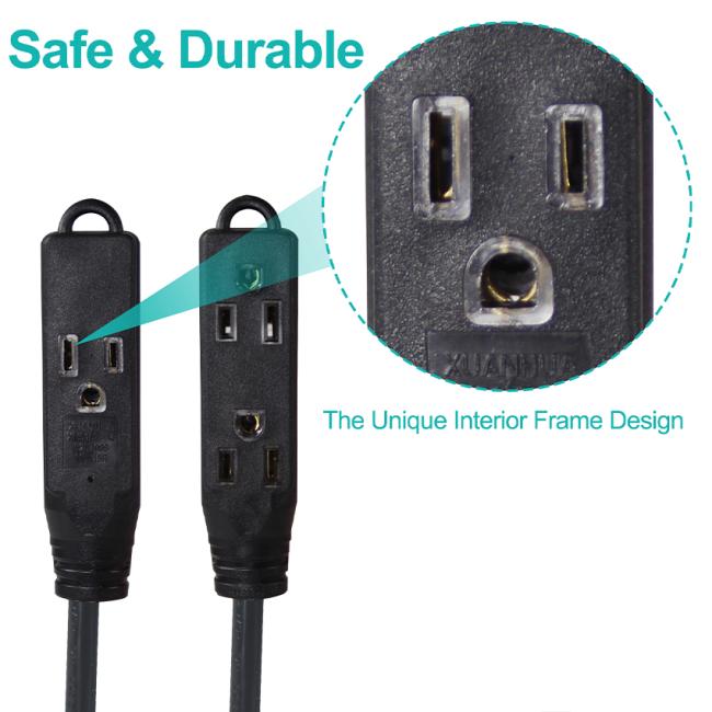 Close-up of NEMA 5-15P plug