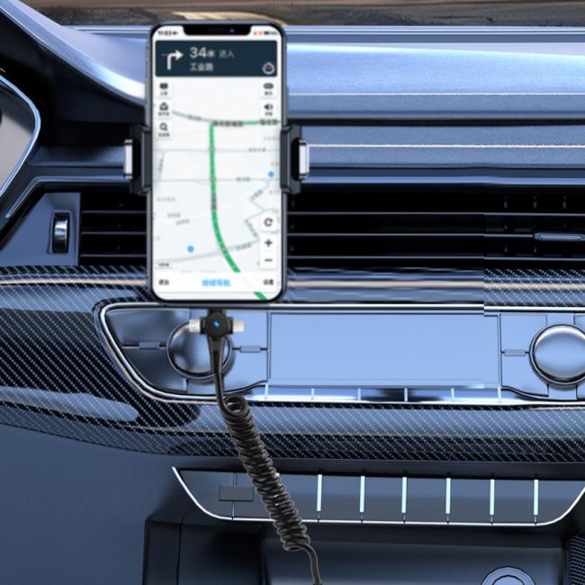 Close-up of the coiled cable design