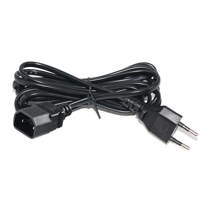 EU to C18 power cord side view