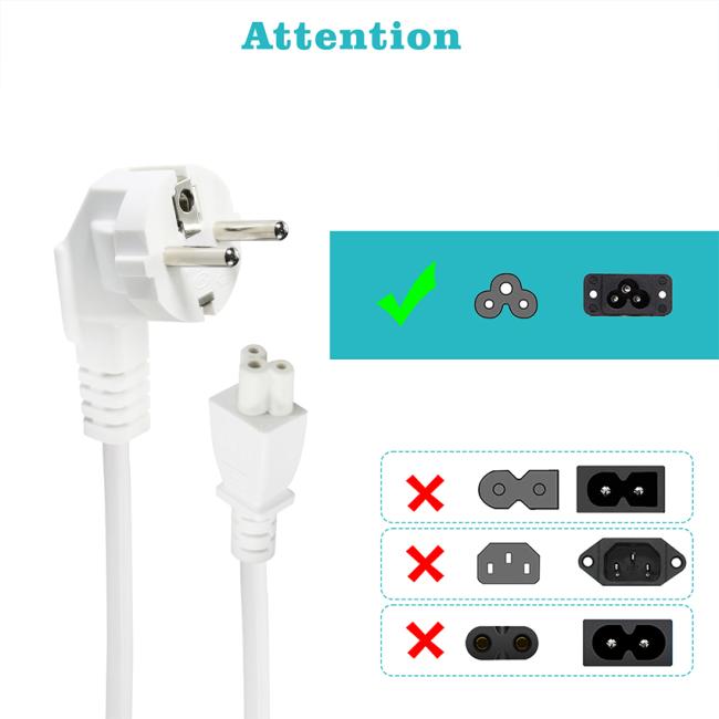 EU to C5 power cord packaging