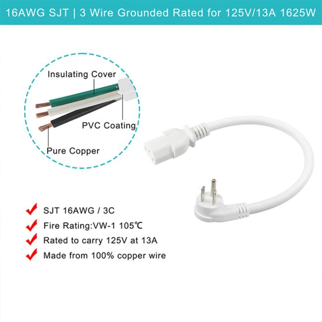 Power cord side view