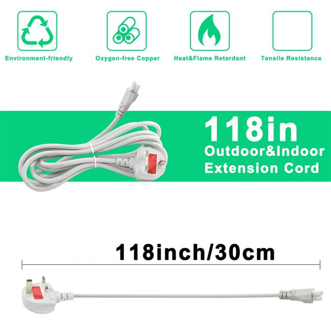 UK to C5 power cord connector detail
