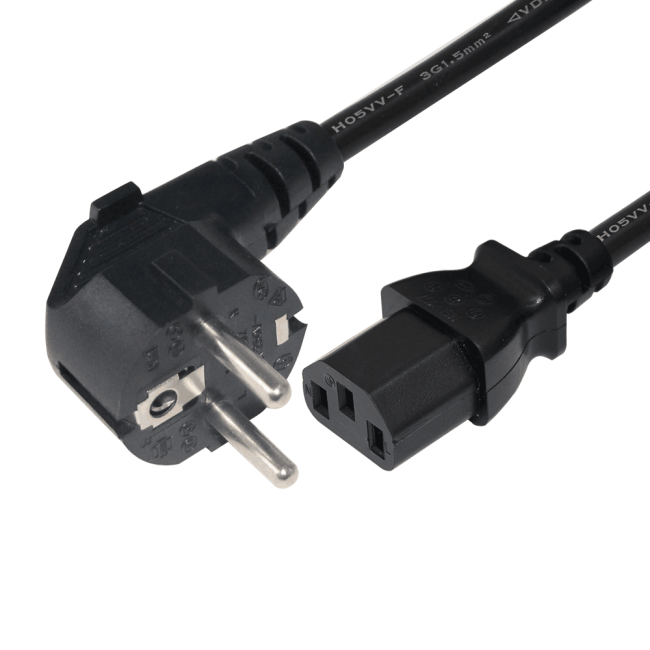 EU plug to C13 power cord