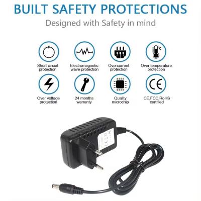 China 12V 2A AC DC Power Adapter EU Plug for CCTV Cameras for sale