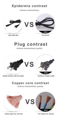중국 18AWG NEMA 1-15P to C7 US 2 핀 전원 코드 판매용