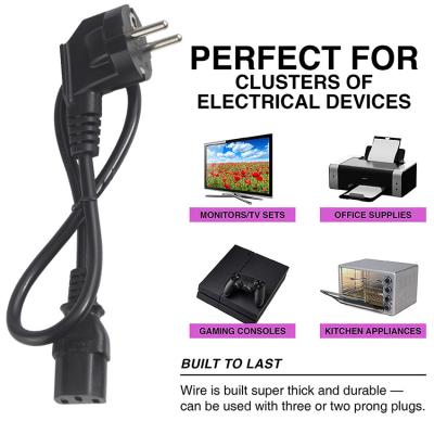 Chine 2 broches de câble électrique à courant alternatif Les câbles électriques européens avec connecteur IEC C13 en PVC à vendre