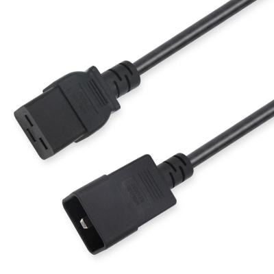 China Chaqueta de PVC 3Pin Plug C19 C20 Cordón de alimentación eléctrica en venta