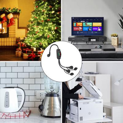 Chine 2Ft 1 NEMA 5-15P à 2 NEMA 5-15R US Corde d'extension de puissance Y Splitter avec commutateur à vendre