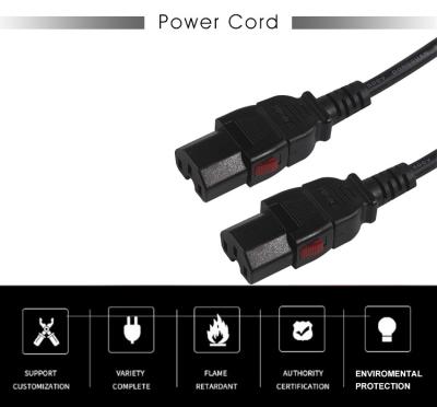Chine Nous verrouiller le connecteur à l'IEC C15 ordinateur de bureau câble d'alimentation 16AWG- 18AWG à vendre