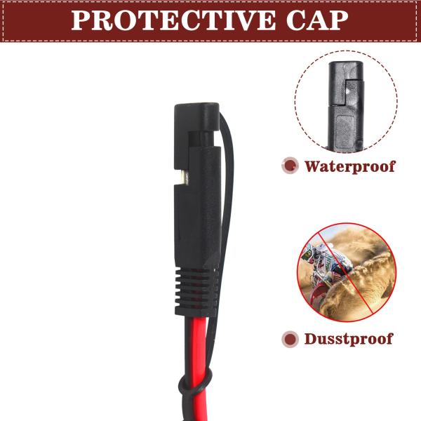 Quality SAE to DC 5521 Solar Power Cable 10ft Quick Release Disconnect for sale