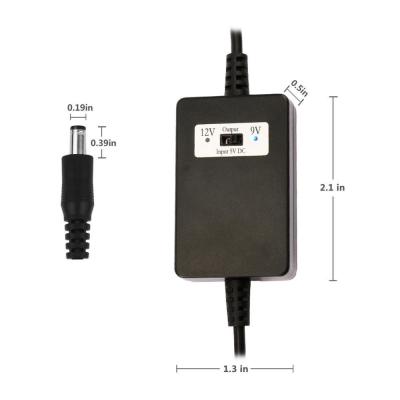 Chine Courant de sortie 2A 1,5m USB A mâle à DC5521 Convertisseur 12V CC à 5V/9V/12V câble step up à vendre