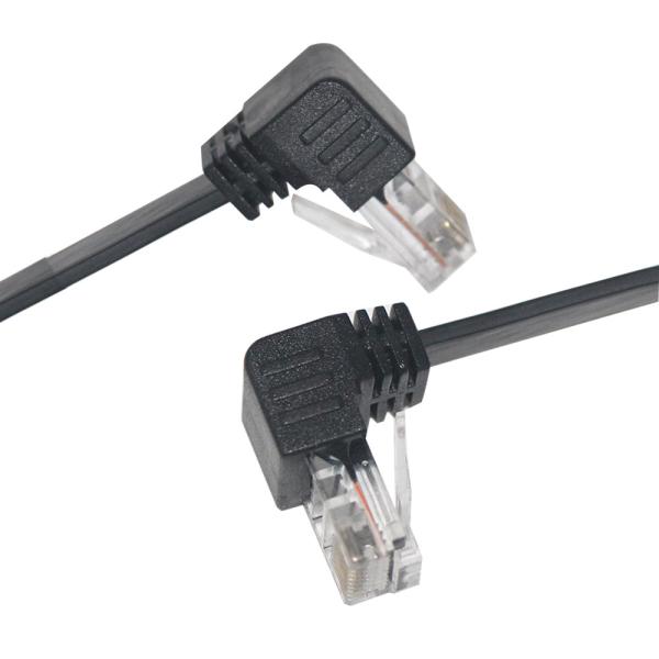 Quality Right Angle RJ45 Cat6 Patch Cable 1-10m Shielded PVC for sale