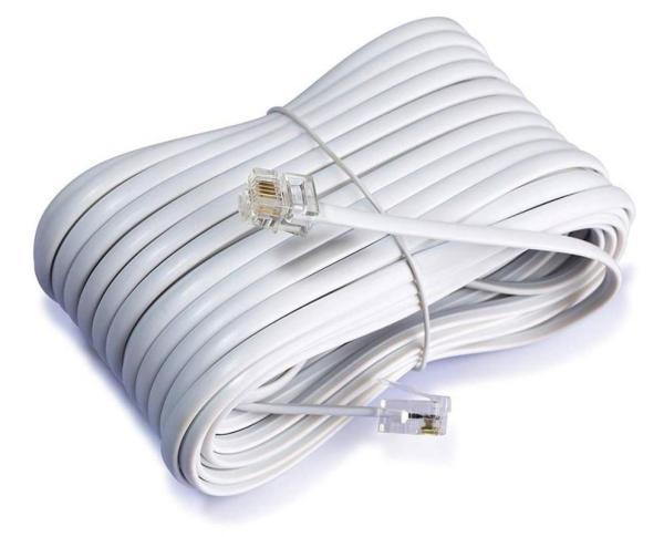 Quality RJ14 Telephone Line Cable 16MHz Coiled Handset Cord 24-30AWG for sale