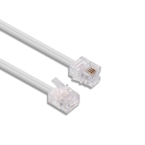 Quality RJ14 Telephone Line Cable 16MHz Coiled Handset Cord 24-30AWG for sale