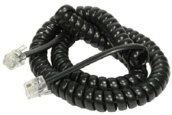 Quality 1.5M 5ft 4P4C RJ11 Telephone Receiver Cord Long Curly Phone Cord for sale