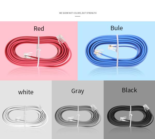 Quality 16mhz Spiral Telephone Cable Shielded RJ9 RJ11 RJ12 Coiled Telephone Line 6P6P for sale
