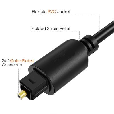 Chine Rohs 5.1 câble audio Toslink à fibre optique numérique pour haut-parleur Hifi à vendre