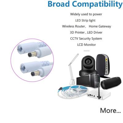 Chine 12V 24V câble d'extension CC 5.5x2.1mm 5.5x2.5mm câble d'alimentation CC féminin pour caméra de surveillance à vendre