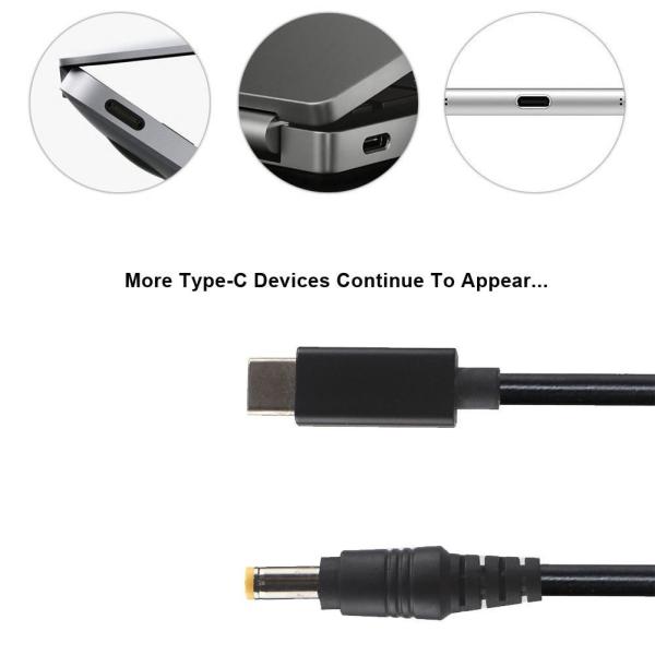 USB C에서 DC 5521 케이블 100W PD 노트북 모니터 충전