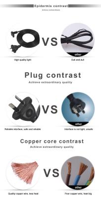 Chine 2m SAA Iec Plug H03vvh2f 2X075mm2 australien à 2 broches Figure 8 Ac Cable End Angle d'extension C7 Corde d'alimentation du connecteur à vendre