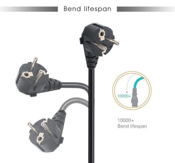 Pse Pdu Locking Plug Power Cable with Rewireable Schuko CEE 77 to IEC15 Connector