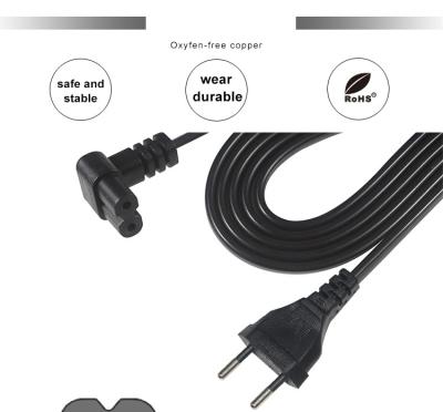 China Cable de alimentación de 2.5A EU Schuko a C7 1.8M PVC Industrial en venta