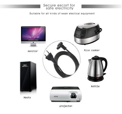 China Cable de alimentación de 2.5A EU Schuko a C7 1.8M PVC Industrial en venta