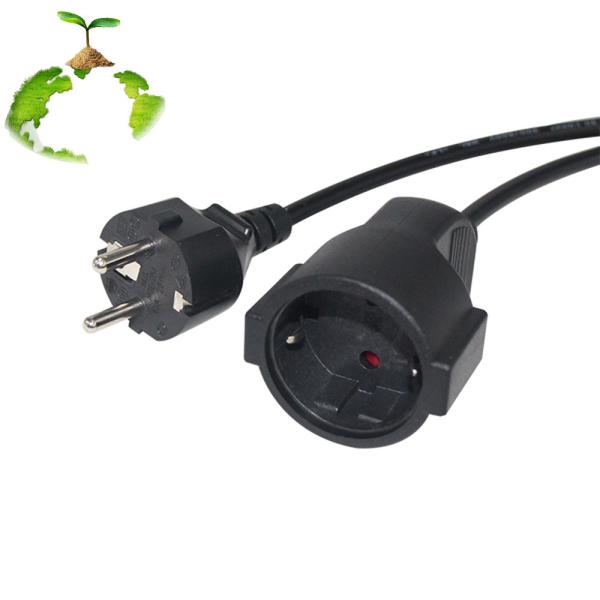 Quality VDE Certified EU Female Socket Power Cord 250V 10A H05VV-F for sale