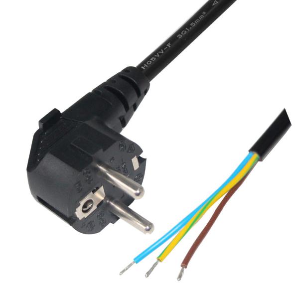 Quality VDE Certified EU Female Socket Power Cord 250V 10A H05VV-F for sale