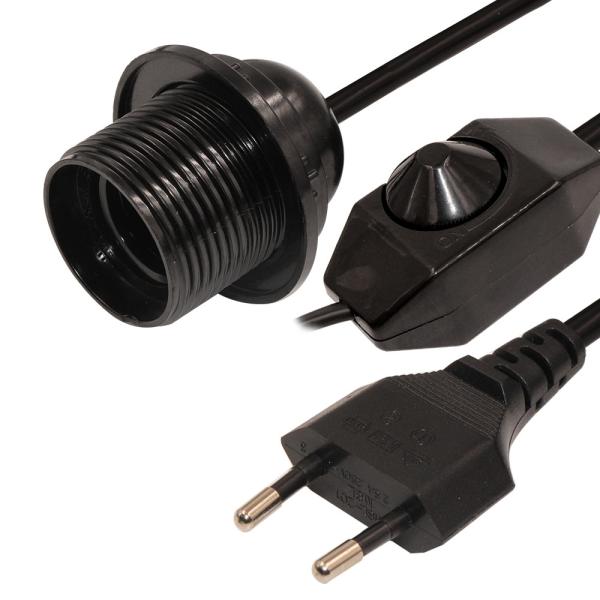 Quality European 2 Prong AC Power Cord with Edison Socket for sale