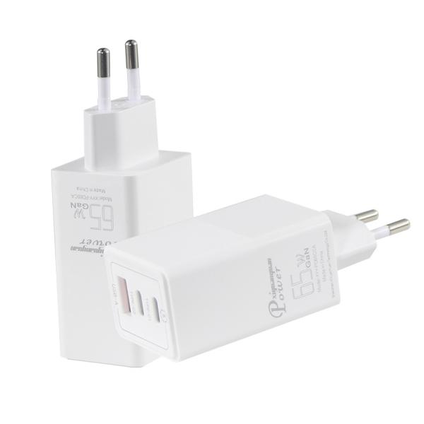 Quality 65W GaN USB-C PD3.0 Fast Charger with EU Plug for sale