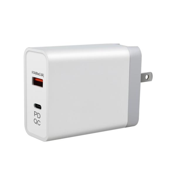 Quality 45W GaN PD Fast Charger EU Plug with 1 USB-C and 1 USB-A Port for sale