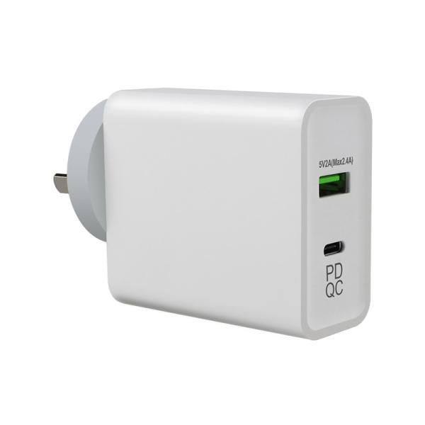Quality 45W GaN PD Fast Charger EU Plug with 1 USB-C and 1 USB-A Port for sale