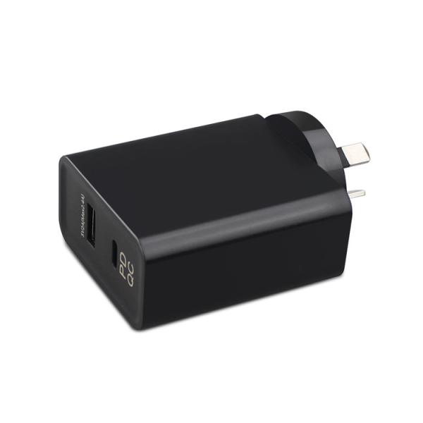 Quality 45W GaN PD Fast Charger EU Plug with 1 USB-C and 1 USB-A Port for sale